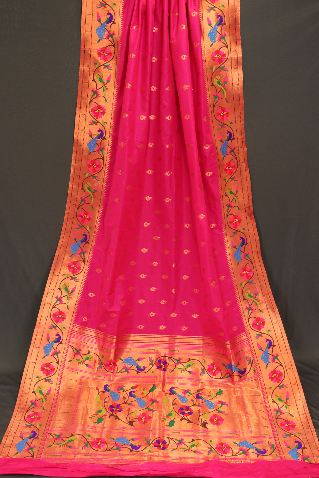 Peacock Katan Brocade Paithani Saree – Kokane Paithani and Sons